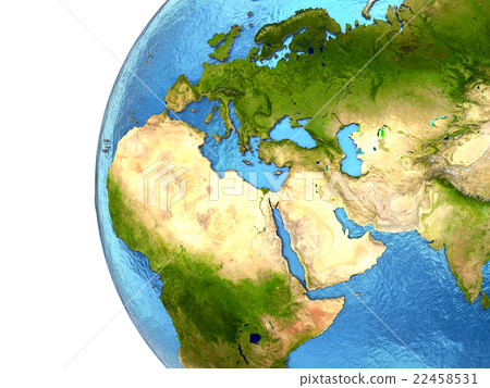 EMEA region on Earth - Stock Illustration [22458531] - PIXTA