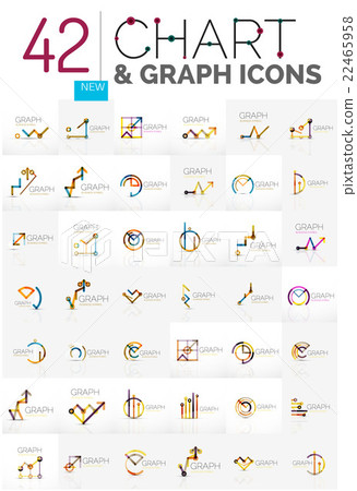 Collection of chart logos - Stock Illustration [22465958] - PIXTA