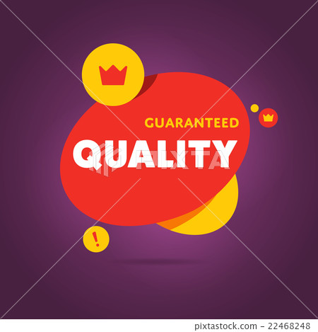 Guaranteed quality flat vector banner - Stock Illustration [22468248 ...