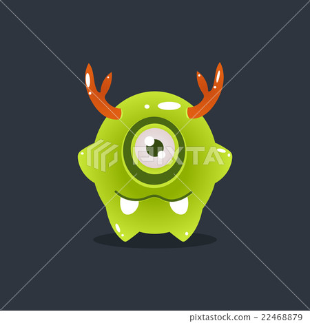 Green Alien With Antlers - Stock Illustration [22468879] - PIXTA