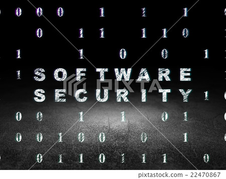 Protection concept: Software Security in grunge - Stock Illustration ...