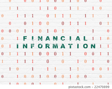 Business concept: Financial Information on wall - Stock Illustration ...