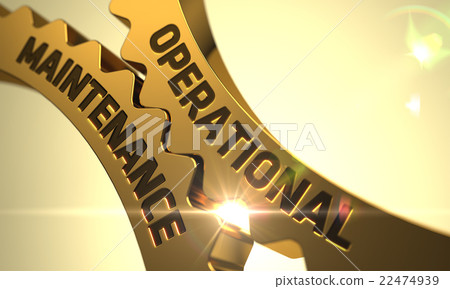 Operational Maintenance Concept. Golden Metallic - Stock Illustration ...