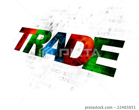 Business concept: Trade on Digital background - Stock Illustration ...