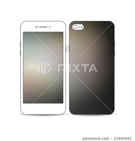 Mobile smartphone with an example of the screen - Stock Illustration ...