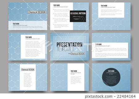 Set of 9 templates for presentation slides - Stock Illustration ...