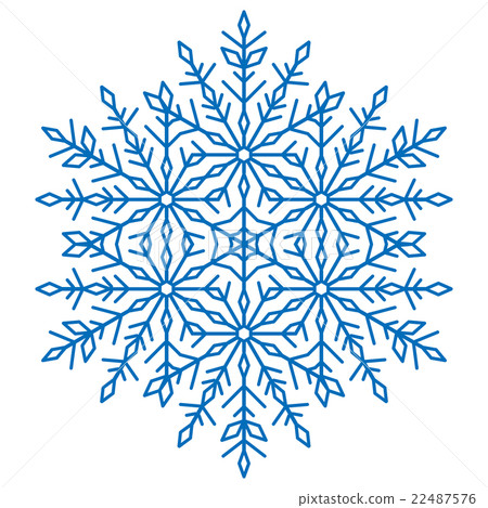 Pretty Vector Round Snowflake - Stock Illustration [22487576] - PIXTA