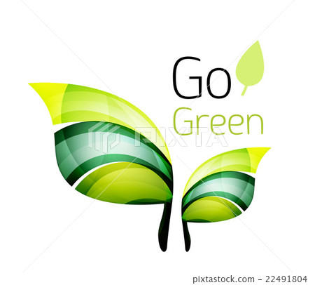 Go green. Leaf nature concept - Stock Illustration [22491804] - PIXTA