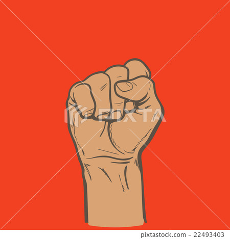 Fist as a symbol of good luck, strength and - Stock Illustration ...