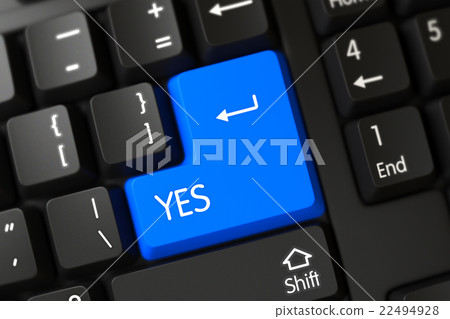 Blue Yes Button on Keyboard. - Stock Illustration [22494928] - PIXTA