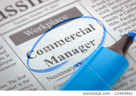 Commercial Manager Wanted. - Stock Illustration [22494942] - PIXTA