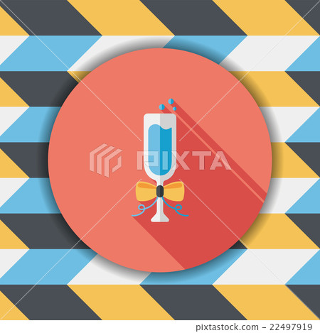 Champaign flat icon with long shadow, eps10 - Stock Illustration ...