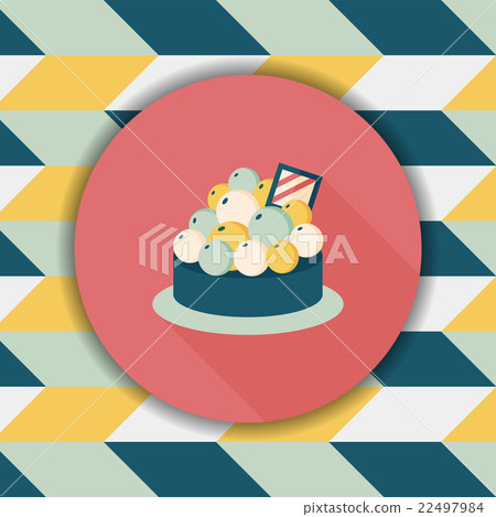 fruit tart flat icon with long shadow,eps10 - Stock Illustration ...