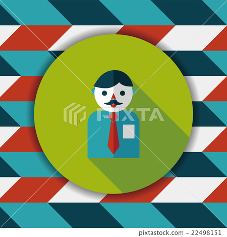 businessman flat icon with long shadow,eps10 - Stock Illustration ...