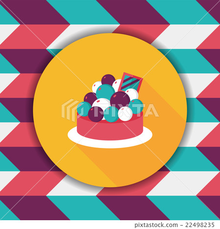 fruit tart flat icon with long shadow,eps10 - Stock Illustration ...