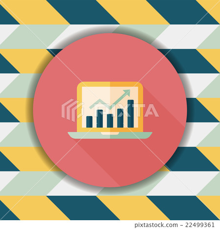 business chart flat icon with long shadow,eps10 - Stock Illustration ...