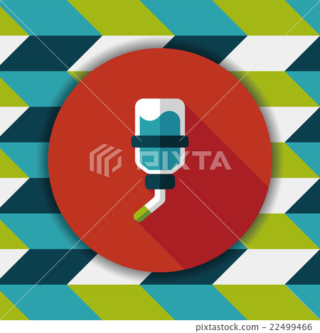 Pet water drinking bottle flat icon with long... - Stock Illustration ...
