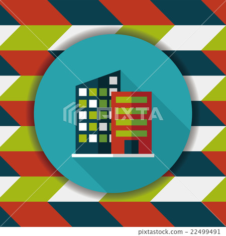 Building flat icon with long shadow,eps10 - Stock Illustration ...