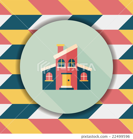 Building flat icon with long shadow,eps10 - Stock Illustration ...