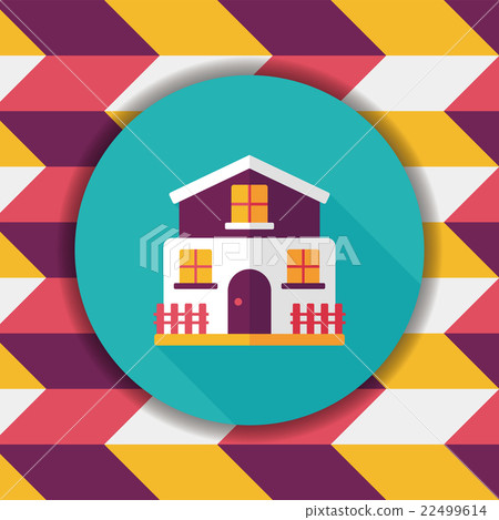 Building flat icon with long shadow,eps10 - Stock Illustration ...