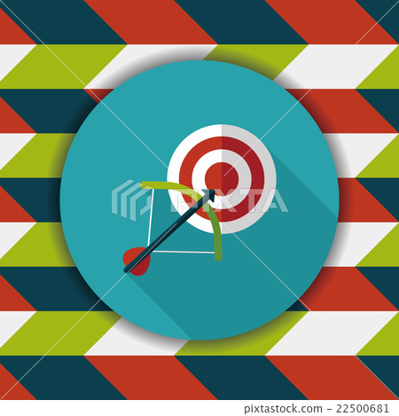 target flat icon with long shadow,eps10 - Stock Illustration [22500681 ...