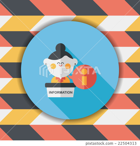information counter flat icon with long... - Stock Illustration ...