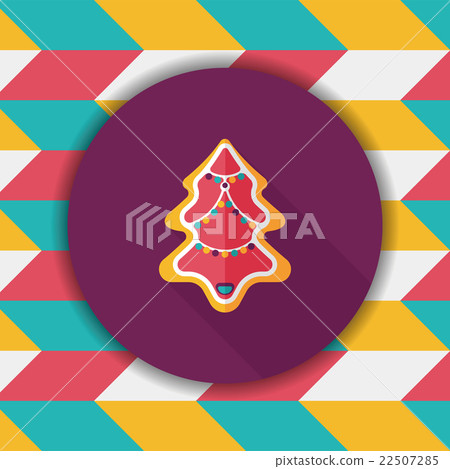 Christmas tree flat icon with long shadow eps10 - Stock Illustration ...