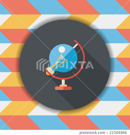 Light bulb flat icon with long shadow,eps10 - Stock Illustration ...