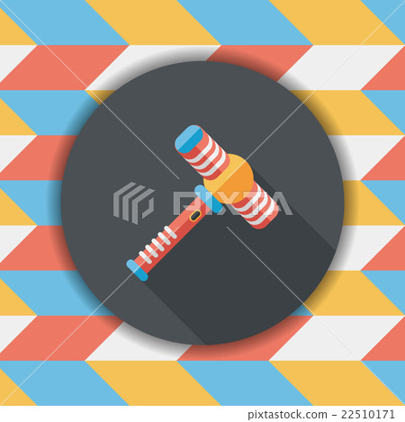 toy hammer flat icon with long shadow,eps10-插圖素材 [22510171] - PIXTA圖庫