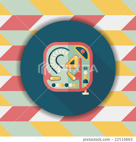 Pinball flat icon with long shadow,eps10 - Stock Illustration [22510663 ...