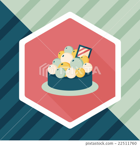 fruit tart flat icon with long shadow,eps10 - Stock Illustration ...