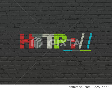 Web design concept: Http : / / on wall background - Stock Illustration ...