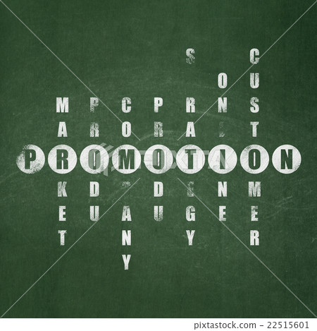 Advertising concept: Promotion in Crossword Puzzle - Stock Illustration ...