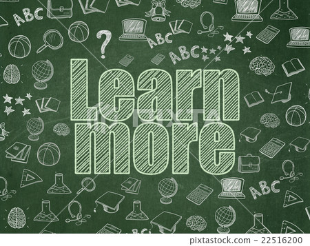 Learning concept: Learn More on School board - Stock Illustration ...