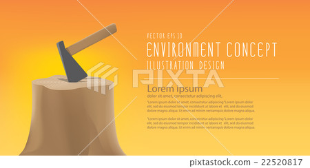 Banner the environmental problems of deforestation - Stock Illustration ...