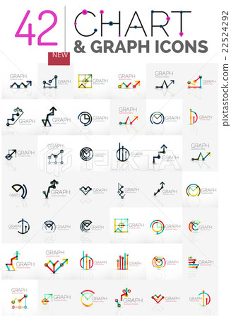 Collection of chart logos - Stock Illustration [22524292] - PIXTA