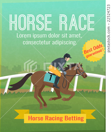 Horse Racing Poster - Stock Illustration [22524723] - PIXTA