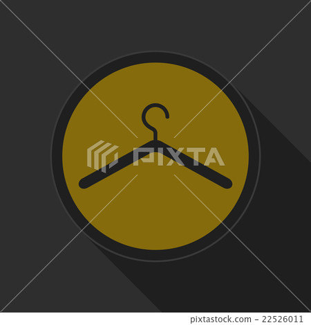 dark gray and yellow icon - clothes hanger - Stock Illustration ...