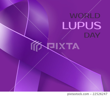 Purple Lupus awareness ribbon background - Stock Illustration [22526247 ...