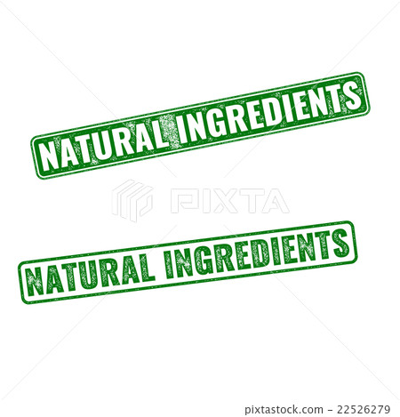 Realistic vector Natural Ingredients rubber stamp - Stock Illustration ...