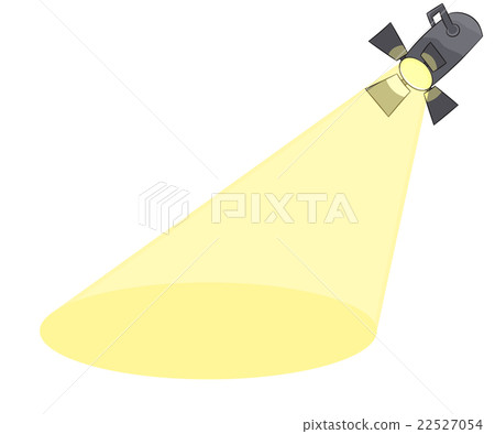 Cartoon spotlight projecting to blank stage - Stock Illustration ...
