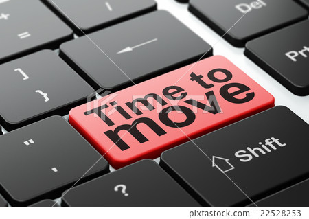 Timeline concept: Time to Move on computer - Stock Illustration ...