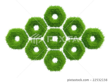 green grass hexagon. natural background texture. - Stock Illustration ...