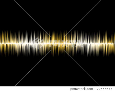 Gold Silver Soundwave with Black Background - Stock Illustration ...