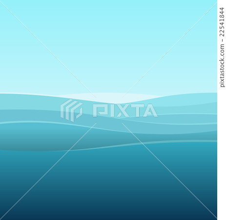 Sea Abstract Background of Blue Waves. Vector - Stock Illustration ...