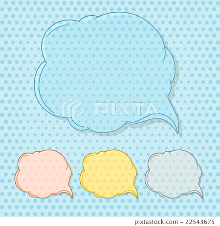 Hand-drawn comic style talk cloud - Stock Illustration [22543675] - PIXTA