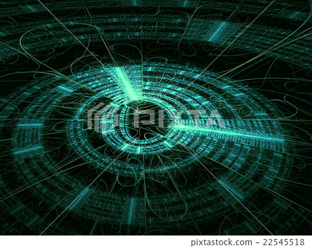 Abstract technology disk - digitally generated - Stock Illustration ...
