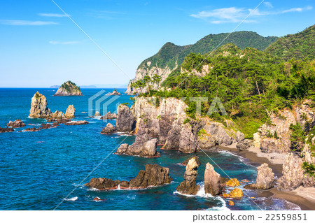 Sea of Japan Coast at Omijima, Japan - Stock Photo [22559851] - PIXTA