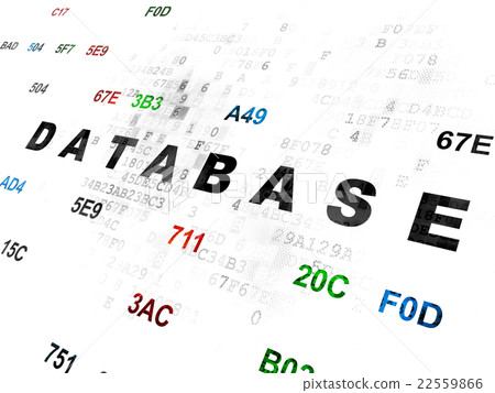Database concept: Database on Digital background - Stock Illustration ...
