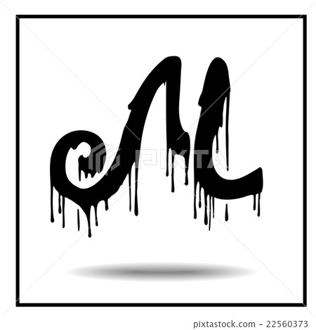 Melted grunge font-插圖素材 [22560373] - PIXTA圖庫